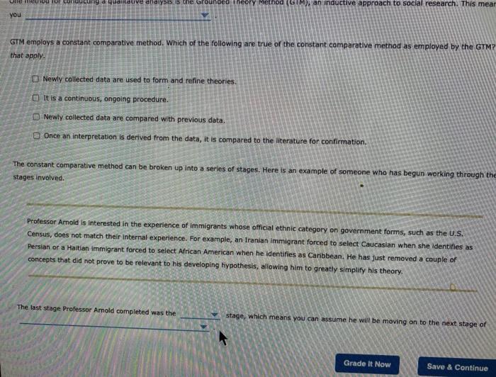 Solved Attempts Average/3 2. The grounded theory method One | Chegg.com
