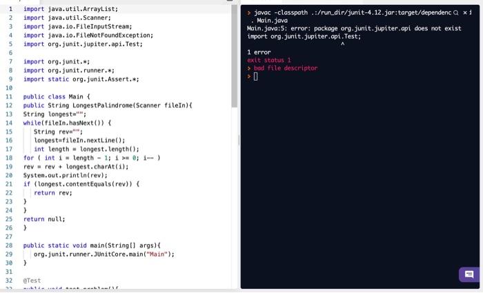 Solved Instructions • Edit the LongestPalindrome function in | Chegg.com