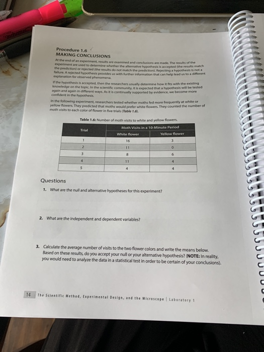 Solved: Reviews Procedure 1.1 MAKING OBSERVATIONS AND ASKI... | Chegg.com Solved: Reviews Procedure 1.1 MAKING OBSERVATIONS AND ASKI... | Chegg.com