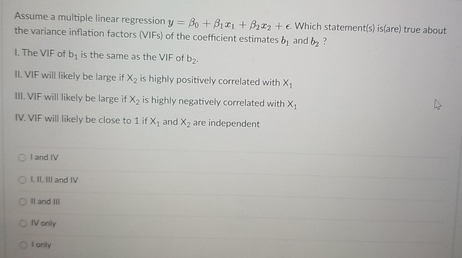 Solved Assume a multiple linear regression y = Bo + B1x1 + | Chegg.com