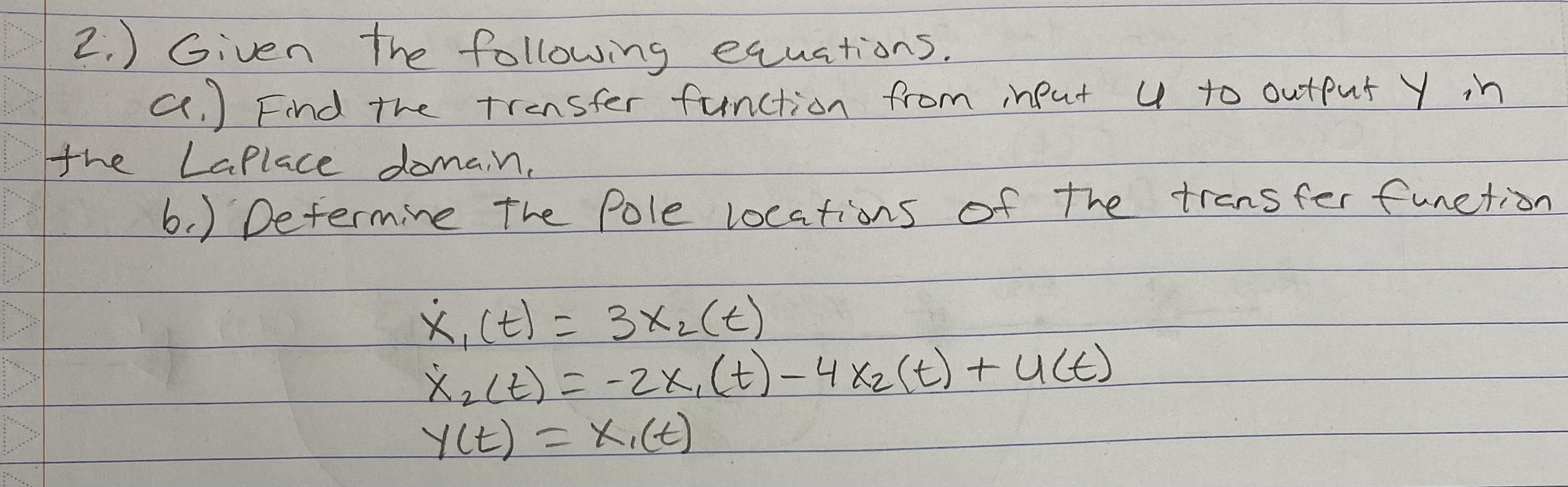 Solved 2.) ﻿Given the following equations.a.) ﻿Find the | Chegg.com