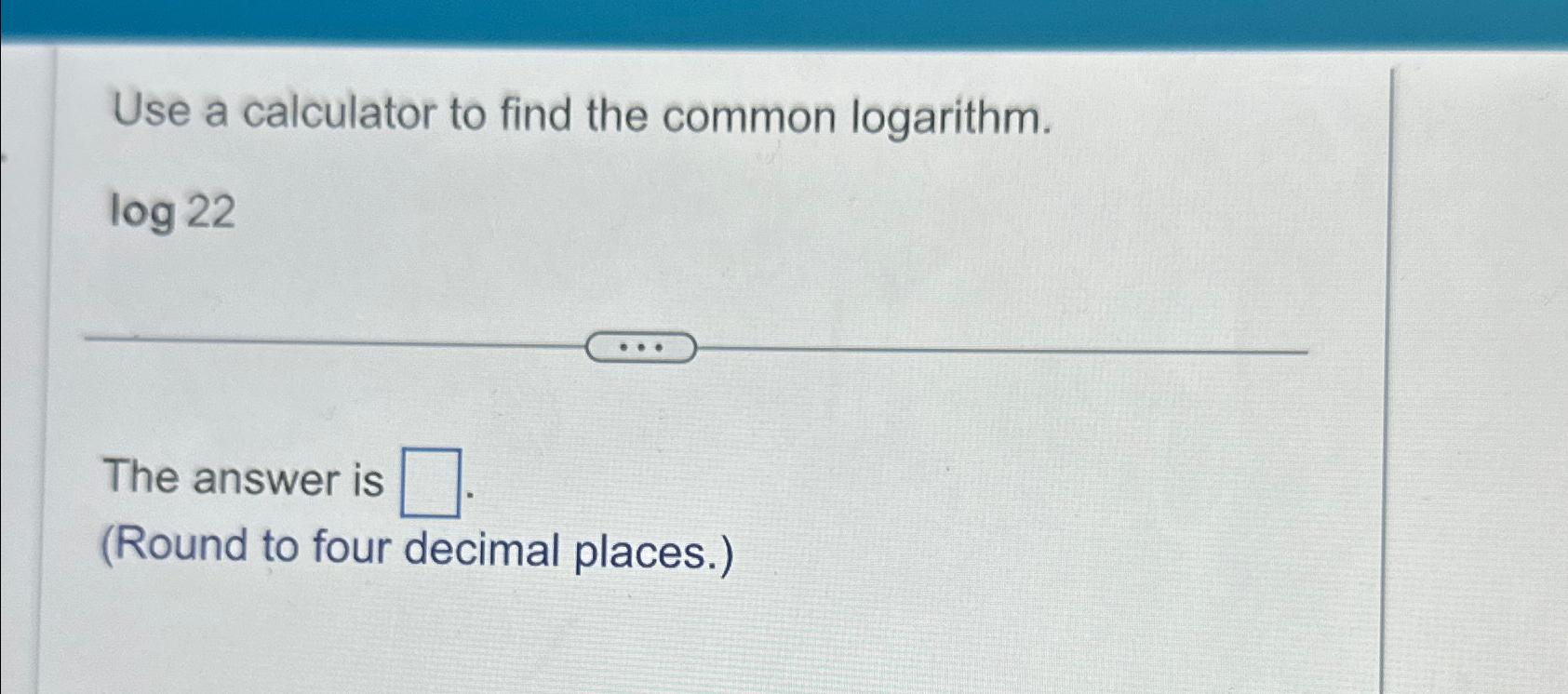 Use a calculator to find the common logarithm. | Chegg.com