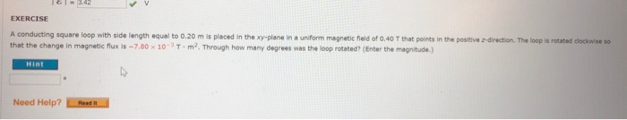 Solved T&T3.42 EXERCISE A conducting square loop with side | Chegg.com