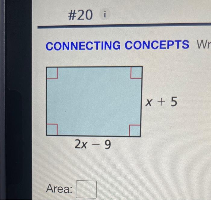 Solved CONNECTING CONCEPTS Area: | Chegg.com Solved CONNECTING CONCEPTS Area: | Chegg.com