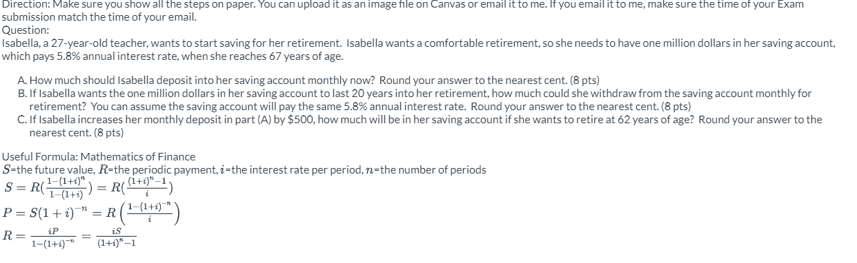 Solved Direction: Make sure you show all the steps on paper. | Chegg.com
