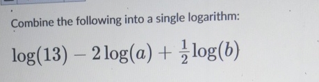 Solved Combine the following into a single | Chegg.com