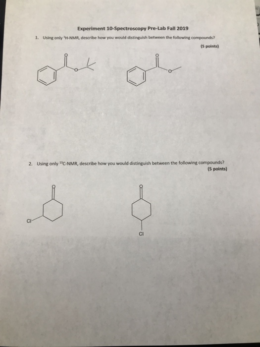 Solved Experiment 10-Spectroscopy Pre-Lab Fall 2019 1. Using | Chegg.com