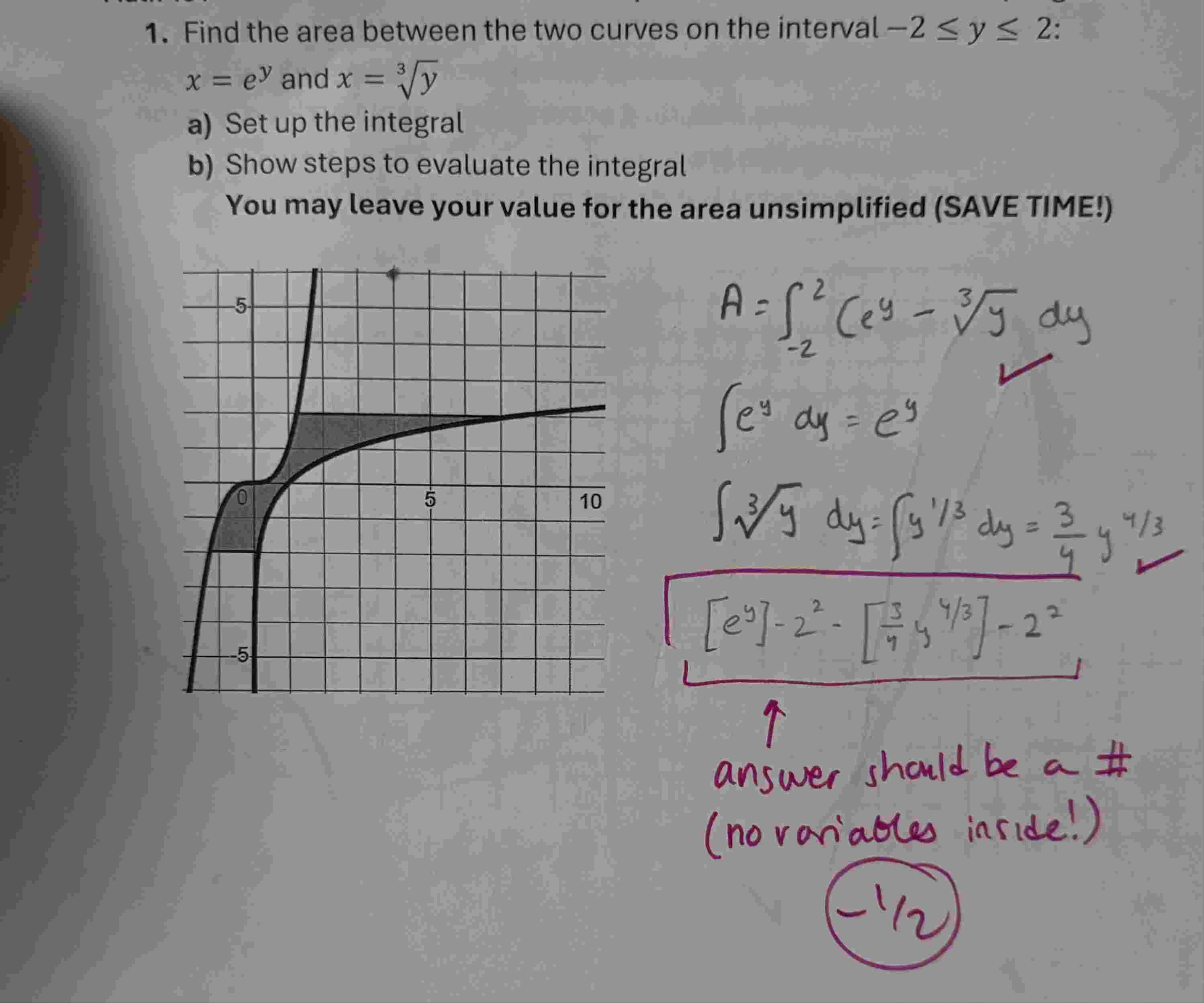 Solved This is ﻿the answer I wrote on ﻿the exam. I am | Chegg.com