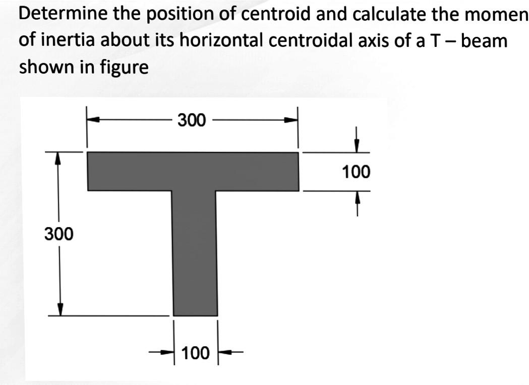 Solved Determine the position of centroid and calculate the | Chegg.com