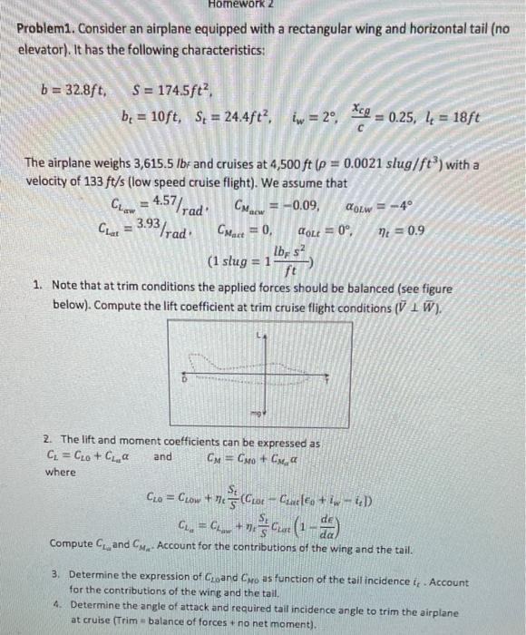 Problem1. Consider an airplane equipped with a | Chegg.com