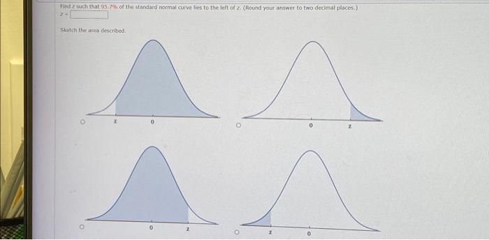 Solved Find 2 such that Biss of the standard nommal curve | Chegg.com