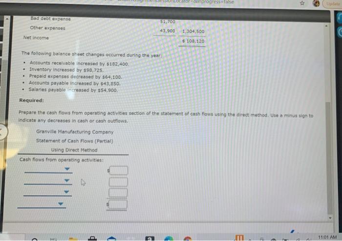 Solved Problem 11-58A (Appendix 11A) Preparing Net Cash | Chegg.com