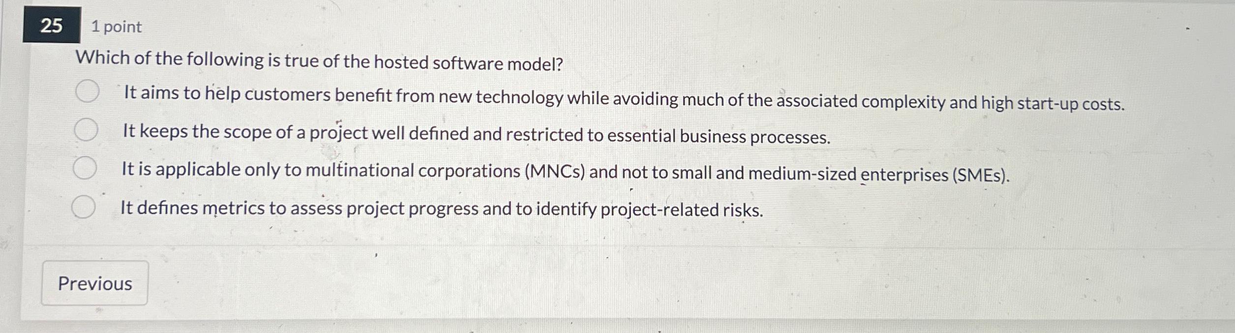 Solved 251 ﻿pointWhich of the following is true of the | Chegg.com