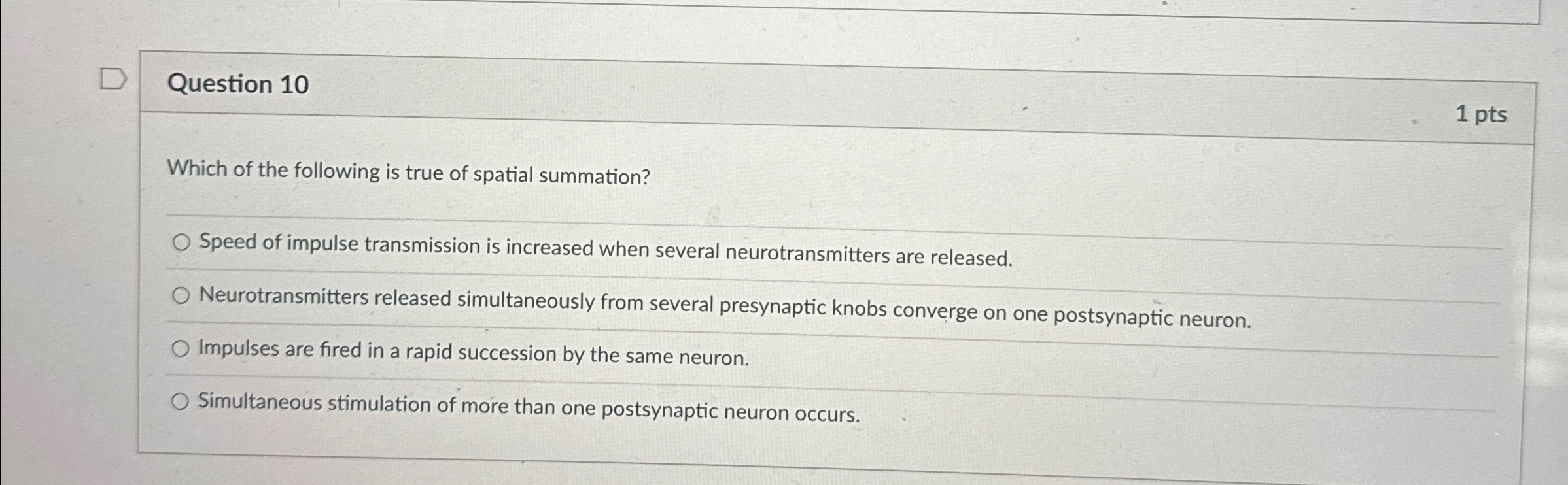 Solved Question 101 ﻿ptsWhich of the following is true of | Chegg.com