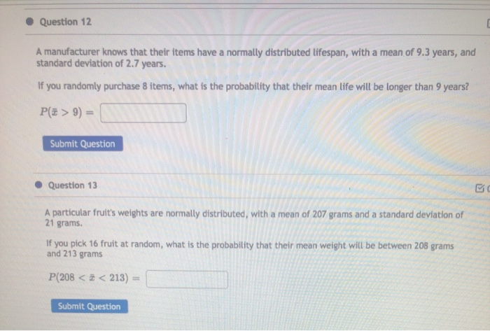 Solved Question 1 A particular fruit's weights are normally | Chegg.com