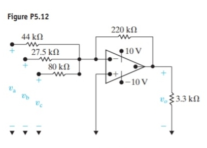 Solved 5.12 ﻿The op amp in Fig. P5.12 ﻿is ideal.PSPICE | Chegg.com