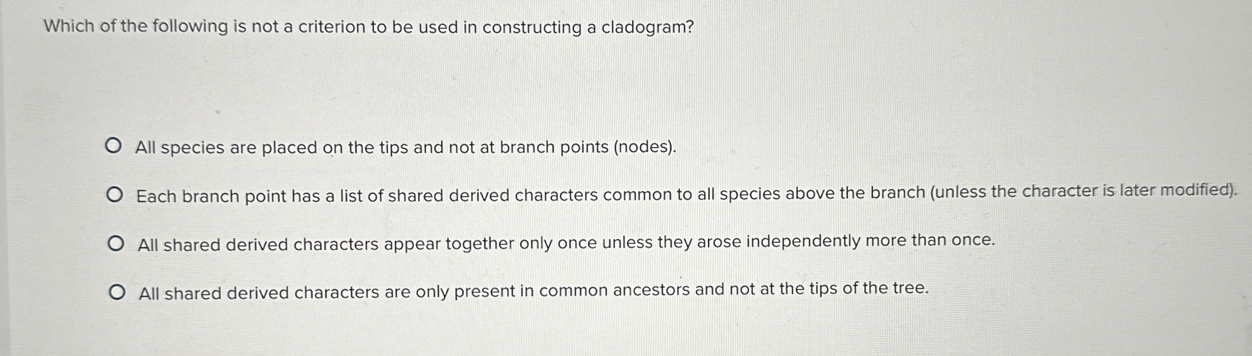 Solved Which of the following is not a criterion to be used | Chegg.com