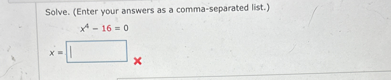 Solved Solve. (Enter your answers as a comma-separated | Chegg.com