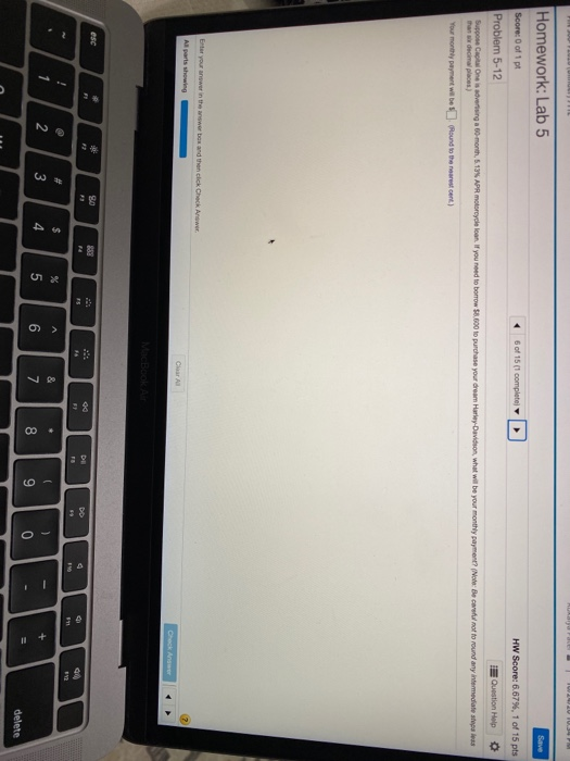 Solved Homework Lab 5 Save Score 0 Of 1 Pt 6 Of 15 1