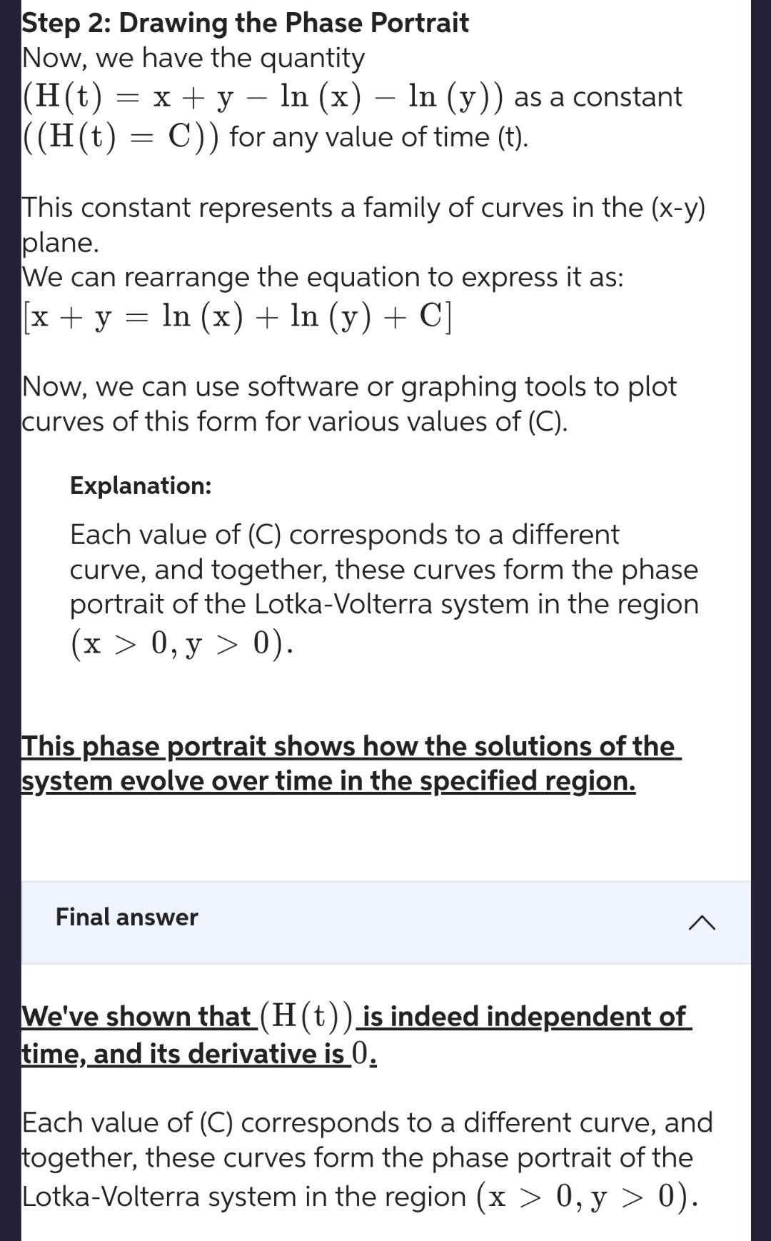 Solved Step 2: Drawing the Phase Portrait Now, we have the | Chegg.com
