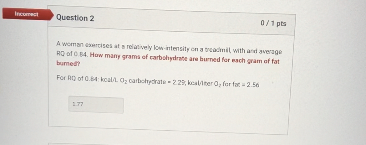 Solved IncorrectQuestion 201 ﻿ptsA woman exercises at a | Chegg.com
