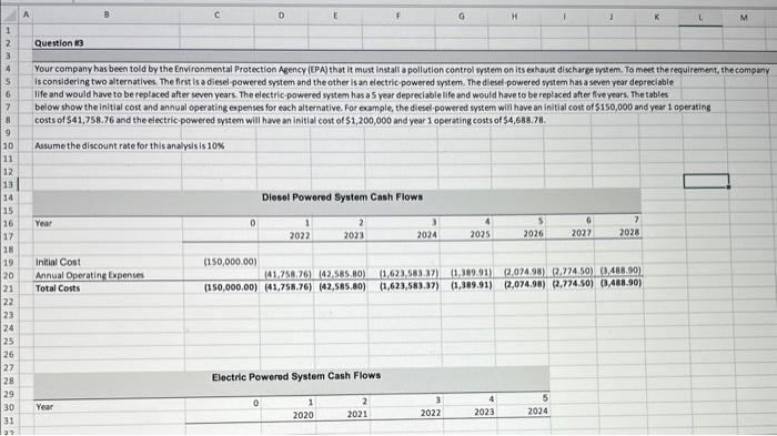 costs of $41,758,76 and the electric-powered system | Chegg.com
