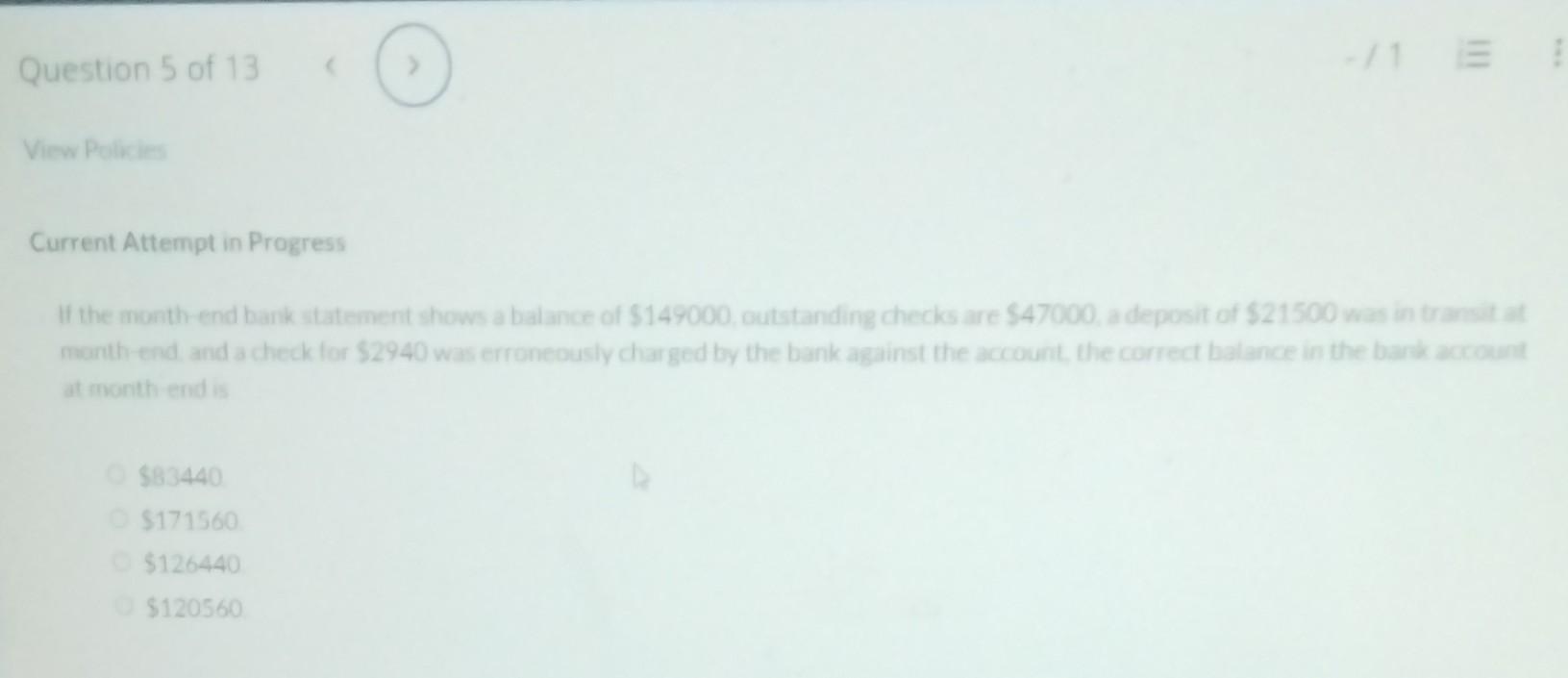 [Solved]: Current Attempt in Progress If the month end