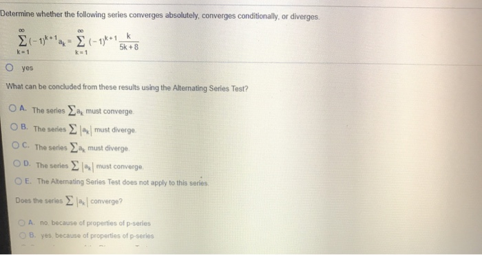 Solved Determine Whether The Following Series Converges