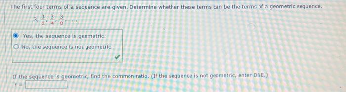 Solved The first four terms of a sequence are given. | Chegg.com