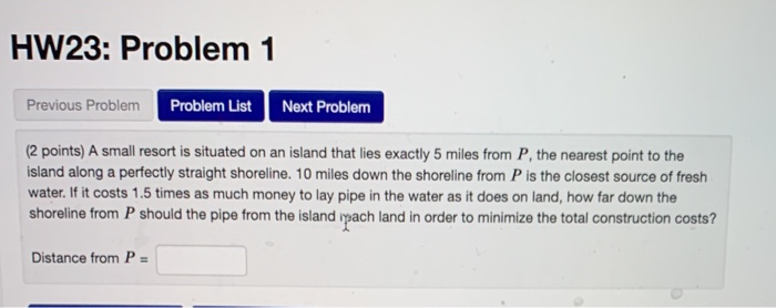 Solved HW23: Problem 1 Previous Problem Problem List Next | Chegg.com