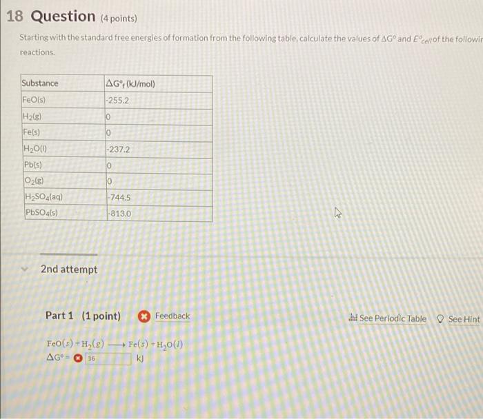 Solved 18 Question (4 points) Starting with the standard | Chegg.com