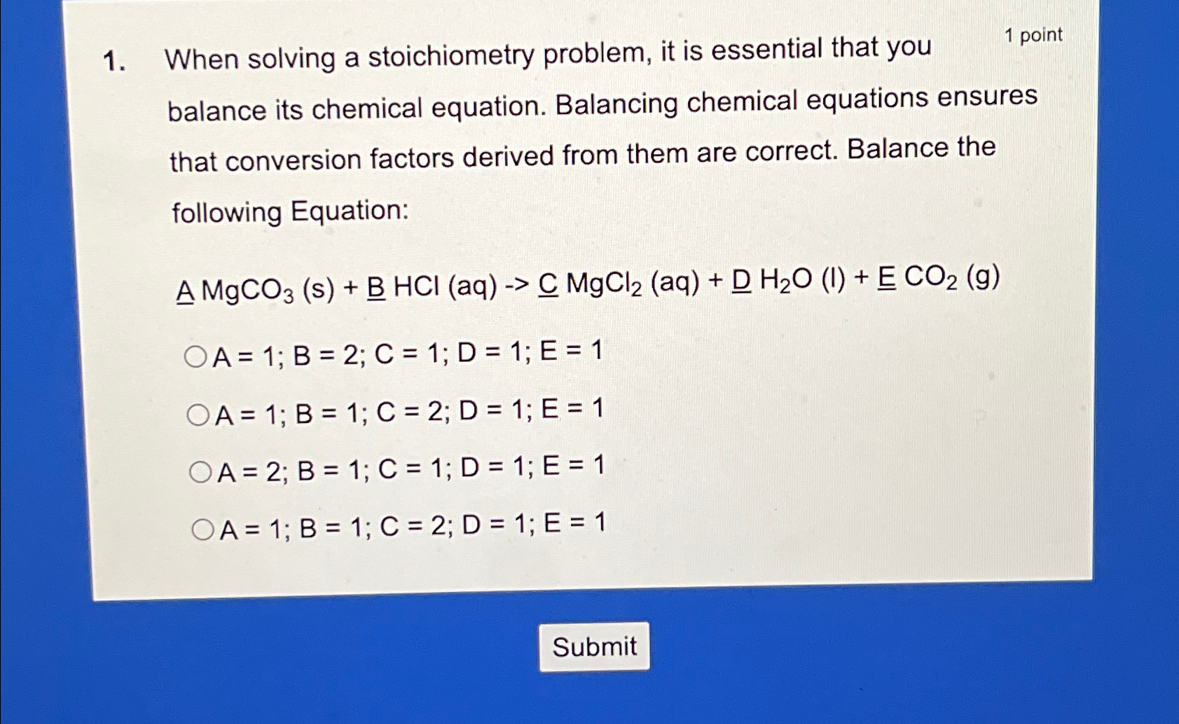 Solved When solving a stoichiometry problem, it is essential | Chegg.com