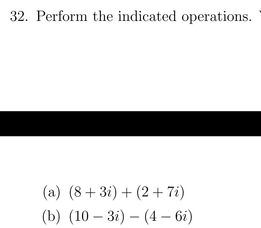 Solved 32. Perform the indicated operations. (a) | Chegg.com