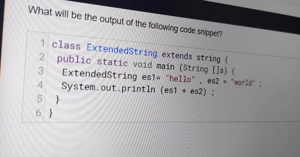 Solved 1 class ExtendedString extends string \& public | Chegg.com