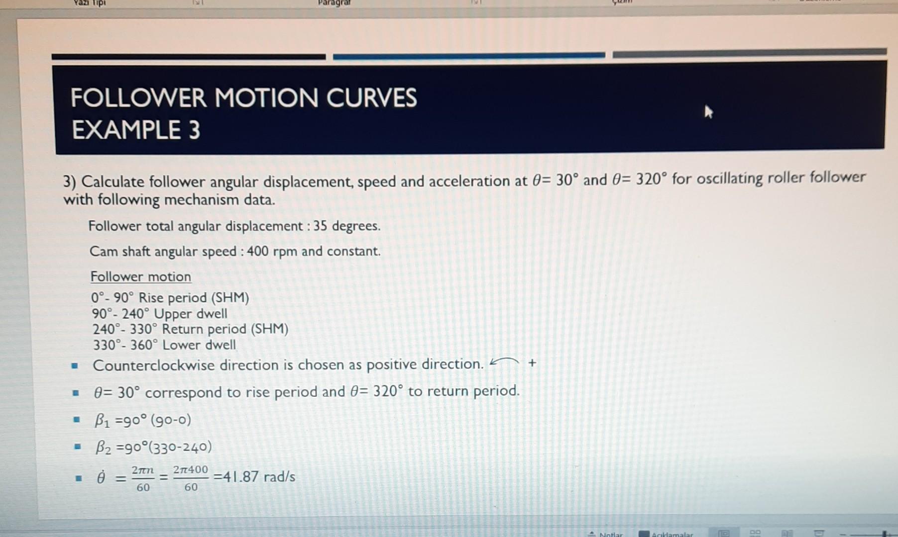 Solved 3) Calculate follower angular displacement, speed and | Chegg.com