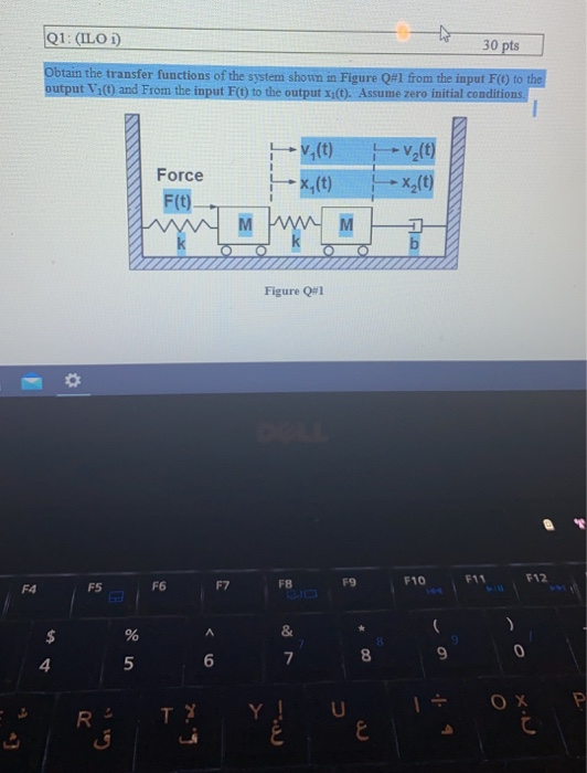 Solved Q1: (ILO 1) 30 pts Obtain the transfer functions of | Chegg.com
