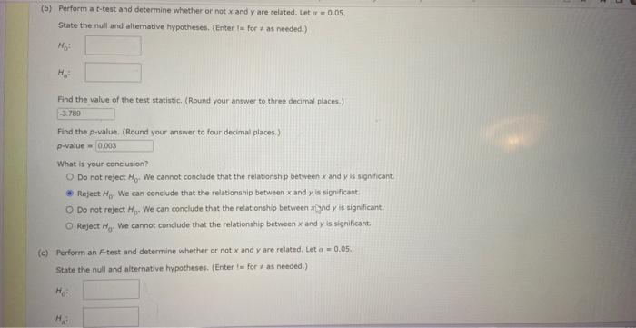 Solved Shown below is a portion of an Excel output for | Chegg.com