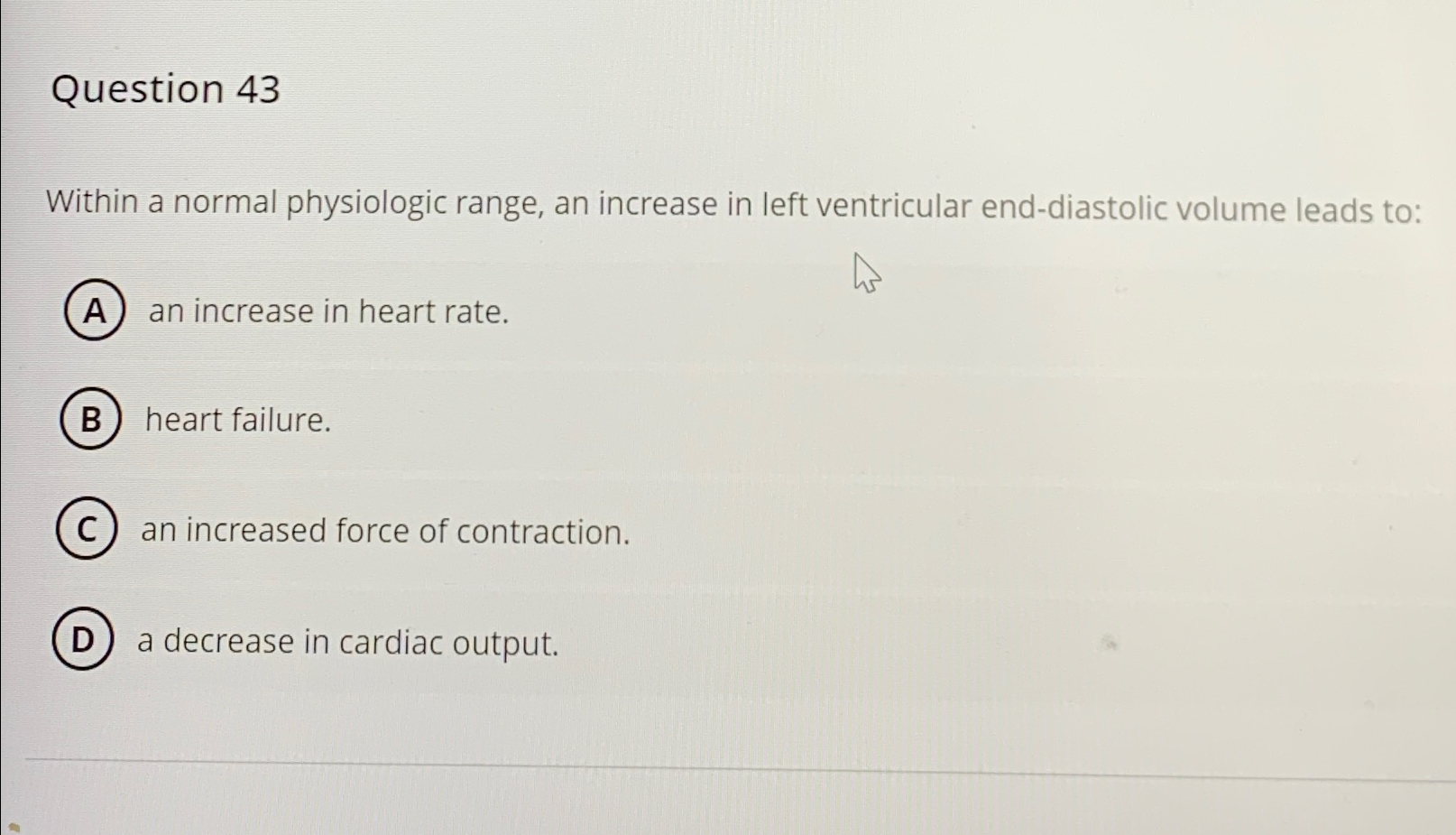 Solved Question 43Within a normal physiologic range, an | Chegg.com