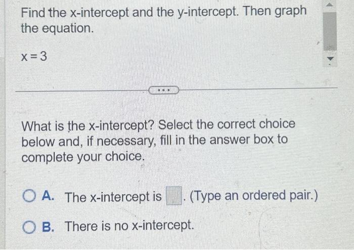 Solved Find the x-intercept and the y-intercept. Then graph | Chegg.com