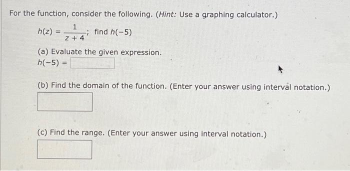 Solved r the function, consider the following. (Hint: Use a | Chegg.com