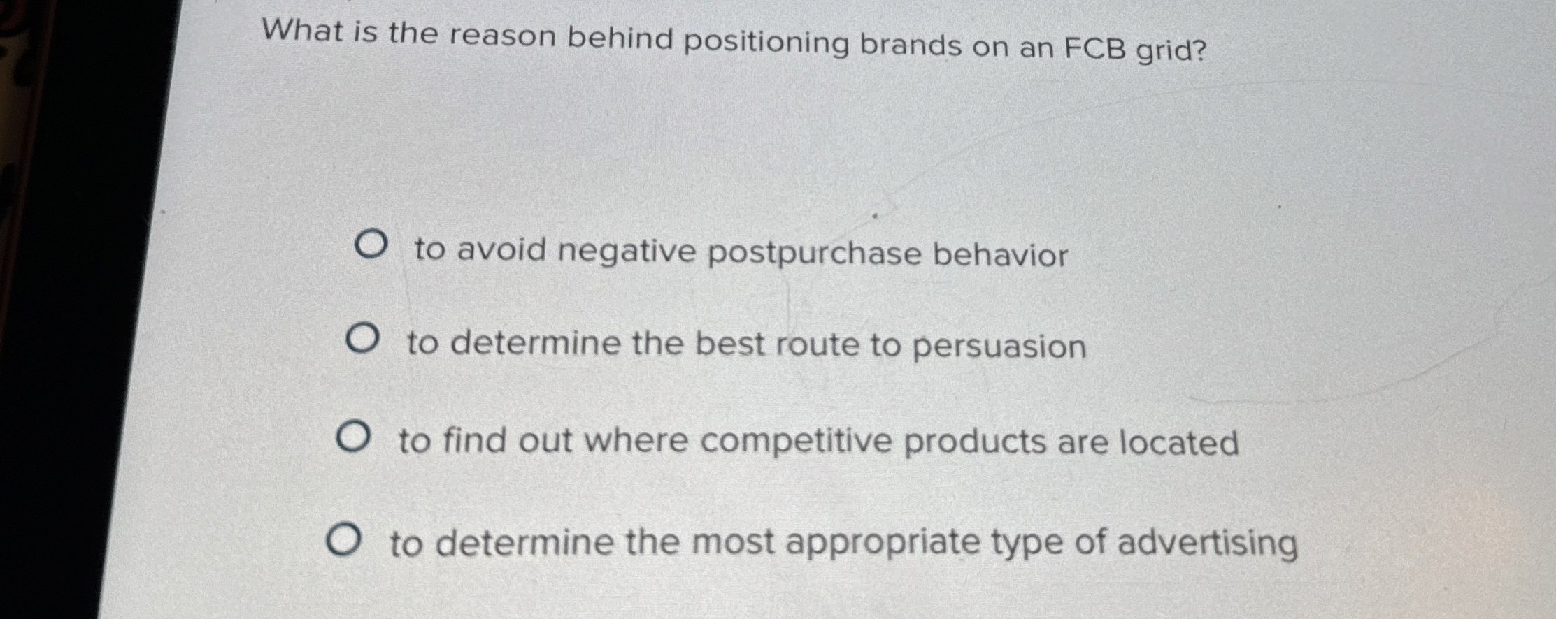Solved What is the reason behind positioning brands on an | Chegg.com