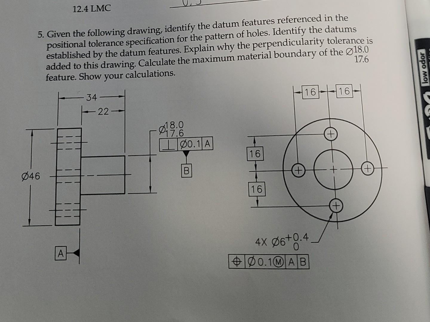 Solved explain why the perpendicularity tolerance is added | Chegg.com