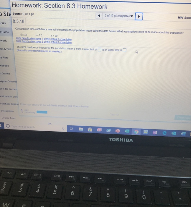 Solved Homework: Section 8.3 Homework 2 of 12 (4 complete) | Chegg.com