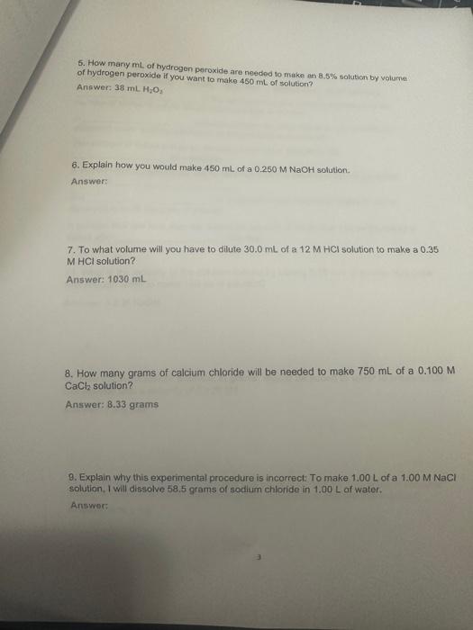 Solved Complete the following problems. Use significant | Chegg.com