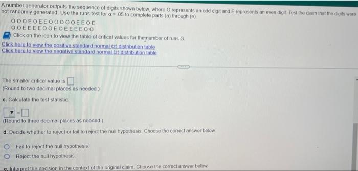 Solved A number generator outputs the sequence of digits | Chegg.com
