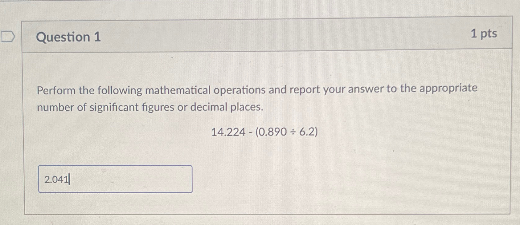 Solved Question 11 ﻿ptsPerform the following mathematical | Chegg.com