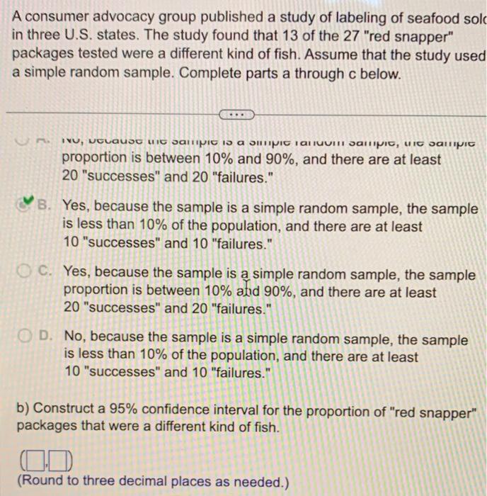 Solved A consumer advocacy group published a study of | Chegg.com