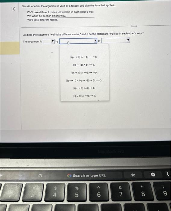 Solved Decide whether the argument is valid or a fallacy, | Chegg.com