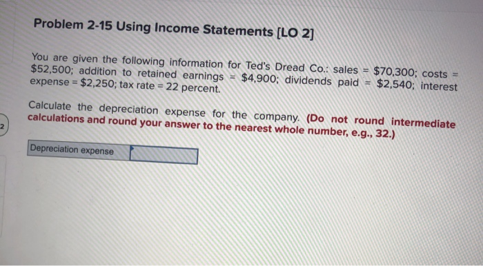 Solved Problem 2-15 Using Income Statements [LO 2] You are | Chegg.com