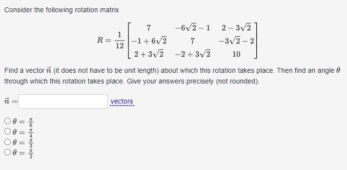 Solved Consider the following rotation | Chegg.com
